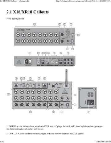 Behringer X AIR X18, X AIR XR18 User Manual | Manualzz