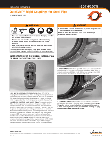 Victaulic L120107GEN QuickVic™ Style 107N 2 in. Hot Dipped Galvanized ...