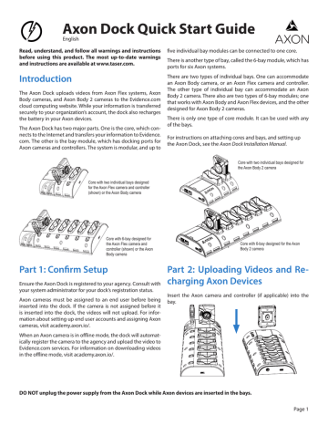 Axon Dock Quick Start Guide | Manualzz
