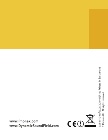 Phonak Dynamic SoundField User manual | Manualzz