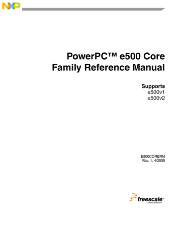 NXP MPC8535E PowerQUICC® III Processor Reference Manual | Manualzz