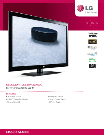 LG 55LK520 Specification | Manualzz