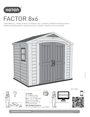 Keter Factor Outdoor Storage Shed Owner Manual | Manualzz