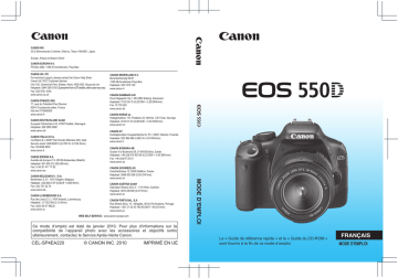 Canon EOS 550D Mode d'emploi | Manualzz