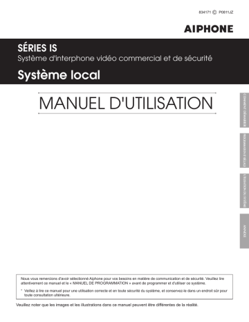 Aiphone IS Series Mode d'emploi | Manualzz