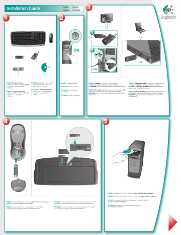 Logitech Cordless Desktop LX 710 Laser Getting Started Guide | Manualzz