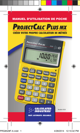 Calculatrice de bricolage ProjectCalc Plus MX 8528 Manuel d'utilisation ...