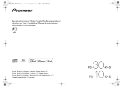 Pioneer PD-10 - Operating instructions, Owner's manual, Service manual, User manual | manualzz.com