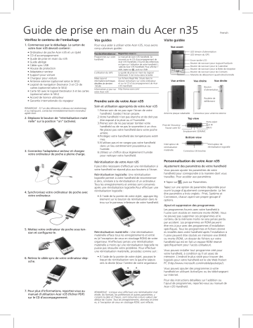 Guide de prise en main Acer n35 | Manualzz