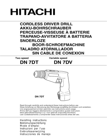 Hitachi DN 7DV Handling Instructions Manual | Manualzz