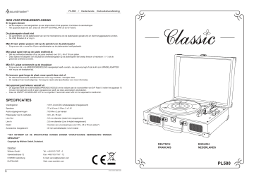 audio turntables PL 580 User Manual | Manualzz