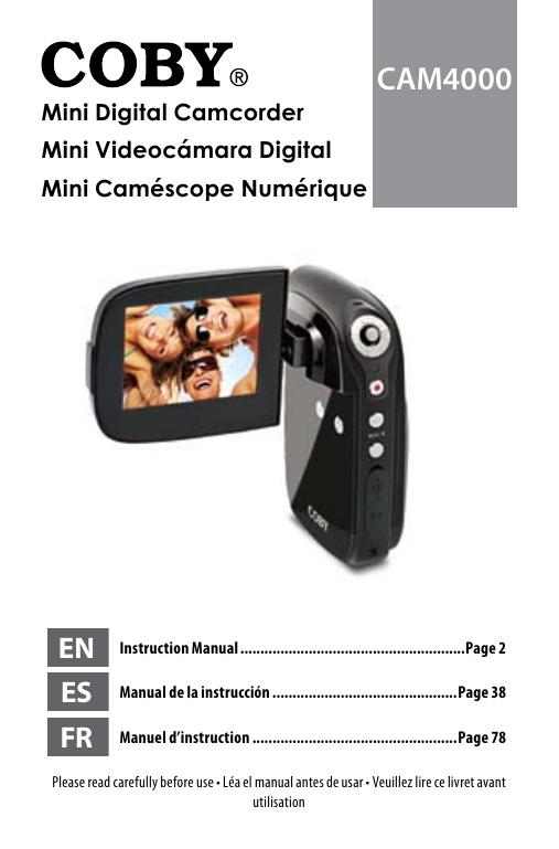 Coby SNAPP CAM4000 Instruction manual | Manualzz