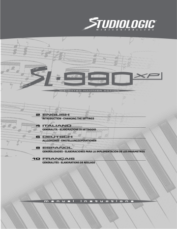 Studiologic SL-990 XP Manual Instructions | Manualzz