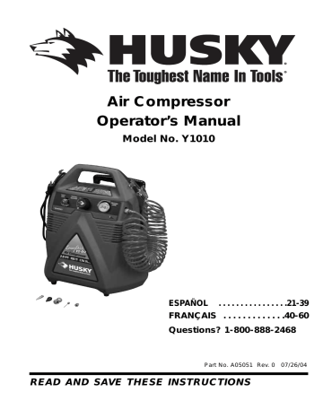 Husky Y1010 Operator's Manual | Manualzz