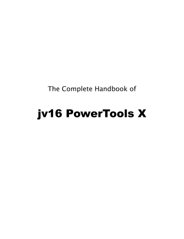 jv16 PowerTools X User Manual | Manualzz