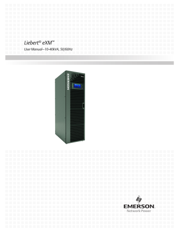Liebert eXM 10-40kVA UPS, 50/60Hz, User Manual | Manualzz