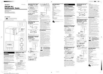 Sony ICF-M1000 User manual | Manualzz
