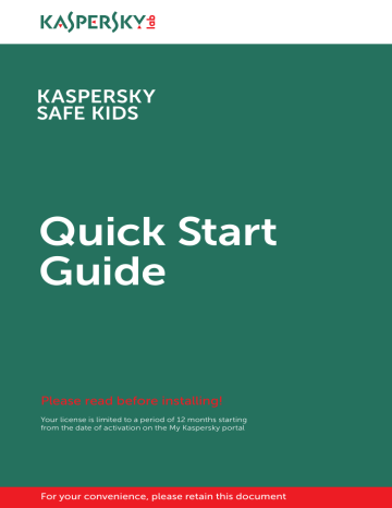 Kaspersky Safe Kids Quick Start Guide | Manualzz