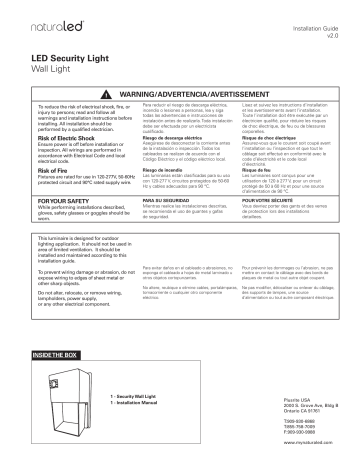 LED Security Light Installation Guide | Manualzz