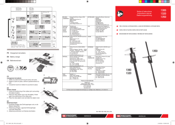 Facom 1300-S Measuring instrument Instruction Manual | Manualzz