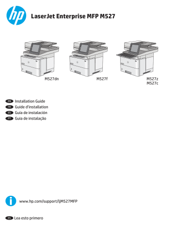 HP LaserJet Enterprise MFP M527 series Installation guide | Manualzz