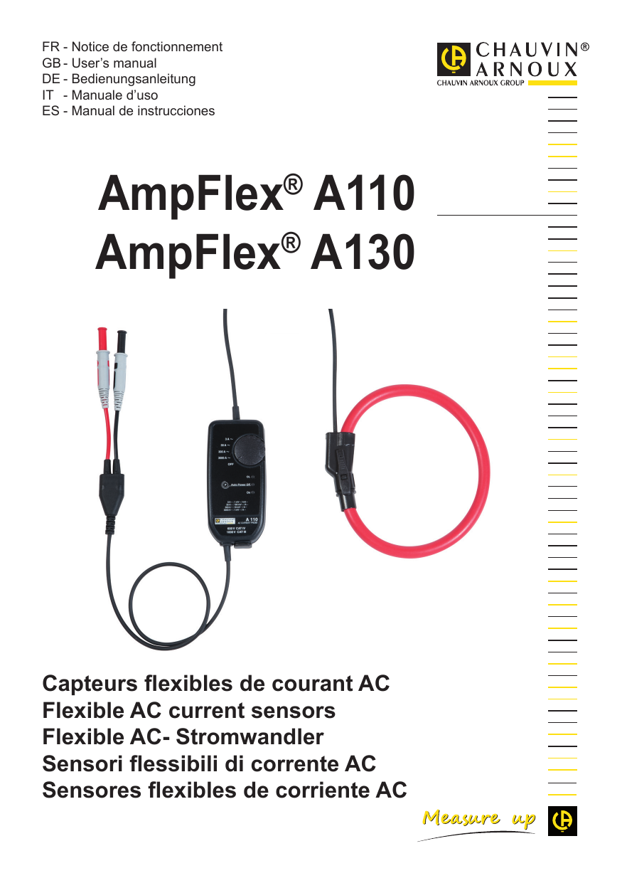 CHAUVIN ARNOUX AmpFlex A130 User manual | Manualzz