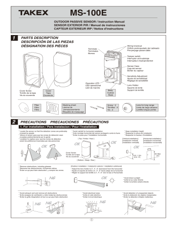 Takex MS-100E User's Manual | Manualzz