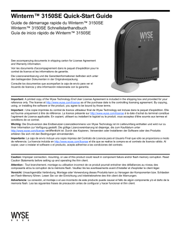 Wyse Winterm 3150SE Quick Start Guide | Manualzz