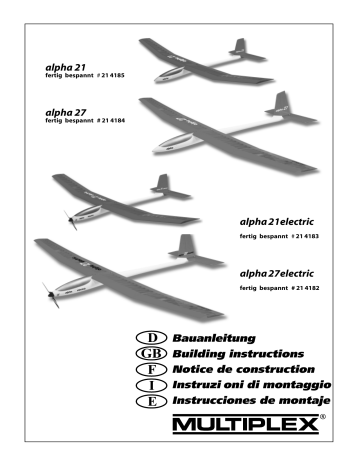 MULTIPLEX Alpha 21 27 Building Instructions | Manualzz