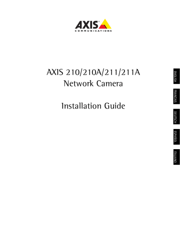 Axis Axis 211 Installation manual | Manualzz