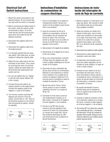 Electrical Cut-off Switch Instructions | Manualzz