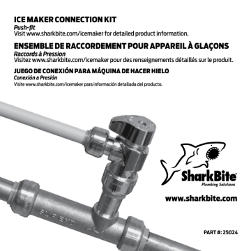 SharkBite 25032 Ice Maker Installation manual | Manualzz