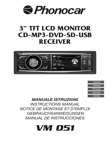 Phonocar VM 051 Instruction manual | Manualzz