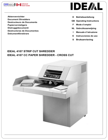 Ideal 4107 CC Operating Instructions Manual | Manualzz