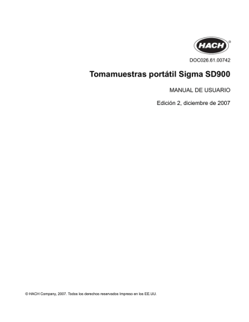 Hach Sigma SD900 Manual de usuario | Manualzz