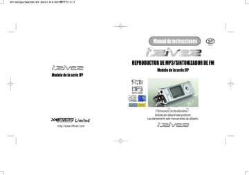 iRiver iFP-100 Manual de usuario | Manualzz