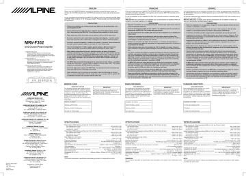 Alpine MRV-F302 Owner's Manual | Manualzz