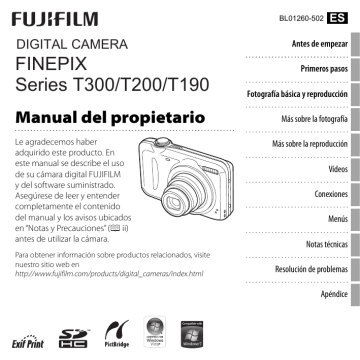 Fujifilm FinePix T200 Instrucciones de operación | Manualzz