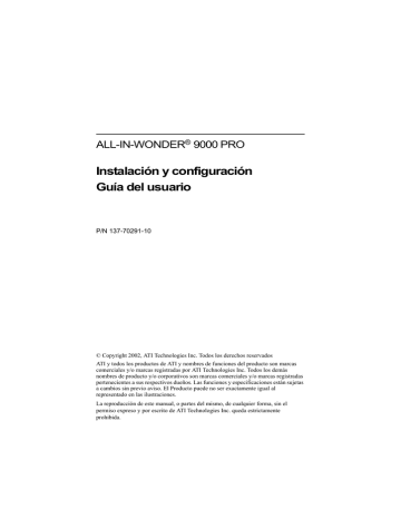 ALL-IN-WONDER 9000 PRO Guía del usuario | Manualzz