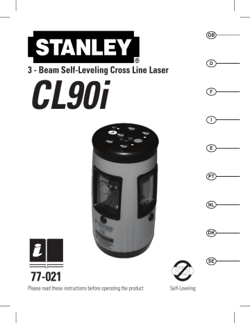 Stanley CL90I Crossline laser Operating instructions | Manualzz