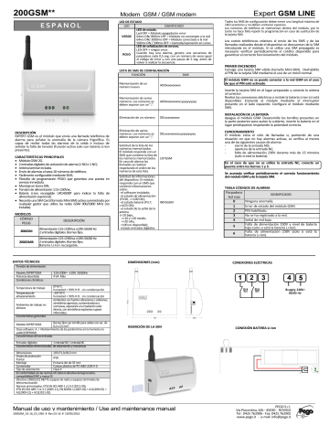 Pego EXPERT GSM Owner's Manual | Manualzz