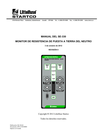 Littelfuse Startco SE-330 Manual de usuario | Manualzz
