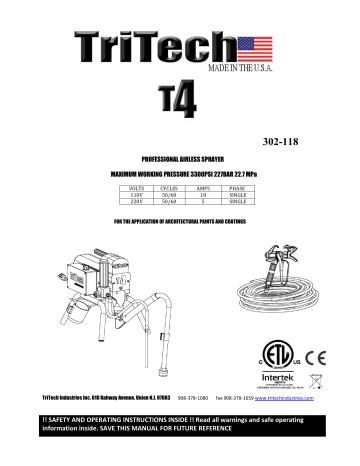 Tritech T7 User manual | Manualzz
