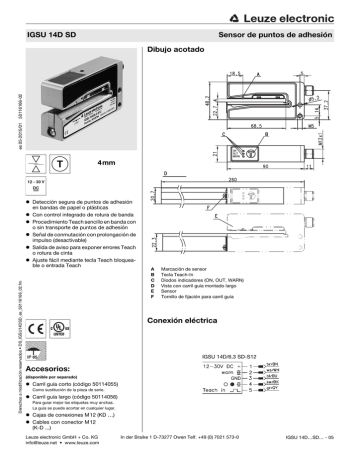 Sensor de puntos de adhesión IGSU 14D SD-S12 Manual de usuario | Manualzz