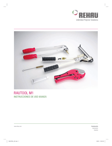 Rehau RAUTOOL M1 Instrucciones de operación | Manualzz