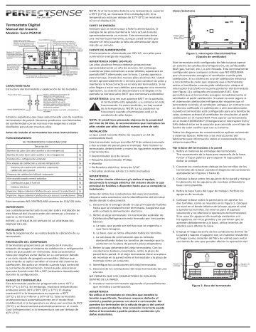 Robertshaw PerfectSense PS2210 Digital Thermostat Manual de usuario ...