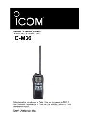 ICOM IC-M36 - instruction manual, Owner's manual, User manual