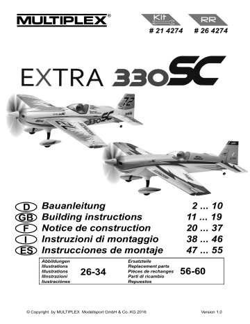 MULTIPLEX Extra 330 Sc Owner's Manual | Manualzz