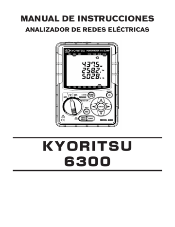 Manual de Instrucciones Analizador de Redes Eléctricas 6300 | Manualzz