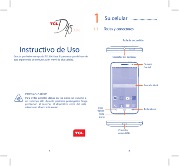 Manual de usuario teléfono móvil TCL D45 dual | Manualzz